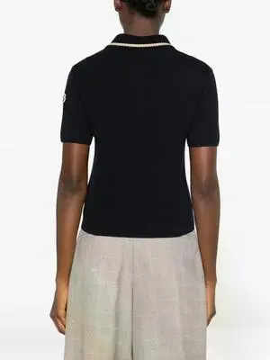 Moncler Logo-patch Knit Polo Shirt