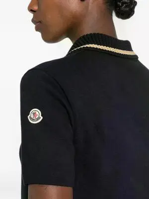 Moncler Logo-patch Knit Polo Shirt