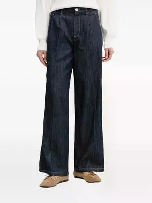 MARC AUREL Pleated Wide-leg Jeans - Blue