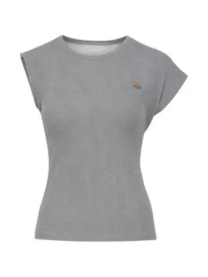 VIVIENNE WESTWOOD Hebo Orb-embroidered T-shirt - Grey