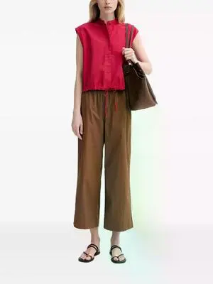 Marc O'polo Drawstring-hem Sleeveless Shirt - Red