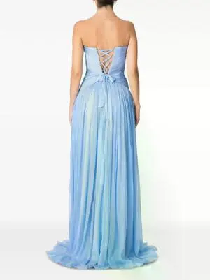 M.MARQUISE Candy Strapless Pleated Maxi Dress