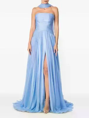 M.MARQUISE Candy Strapless Pleated Maxi Dress