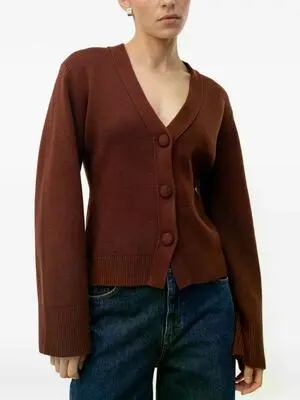 Hugo Wool-blend Cardigan With Logo Rivet