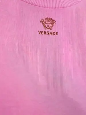 Versace Embroidered-logo Stretch Cotton-jersey Bodysuit