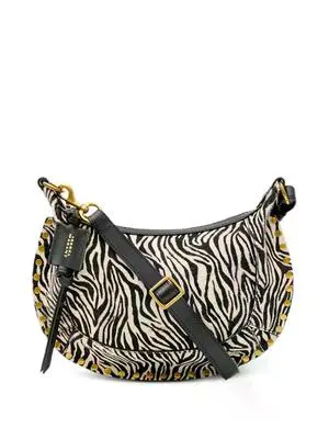 Isabel Marant Étoile Oskan Moon Zebra-pattern Shoulder Bag