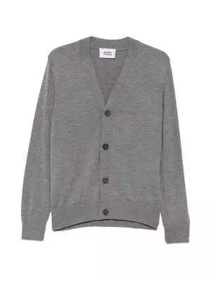 Alpha Studio Button-up V-neck Cardigan - Grey