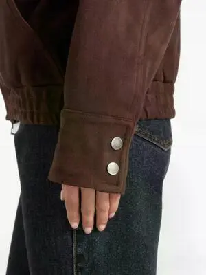Manière De Voir Romain Suede Funnel-neck Bomber Jacket