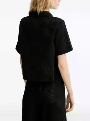 Marc O'polo Crochet-knit Patch-pocket Shirt