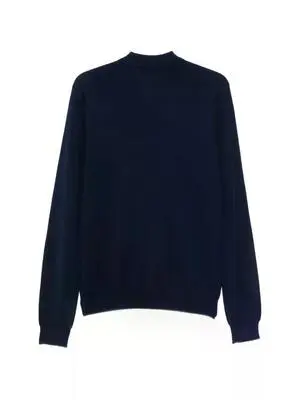 Aspesi Button-up Polo-collar Sweater - Blue