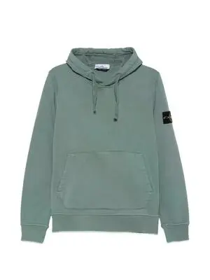 Stone Island Logo-patch Hoodie - Green