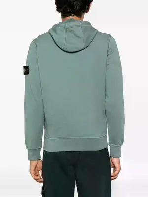 Stone Island Logo-patch Hoodie - Green