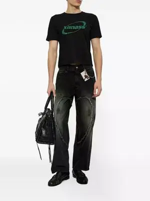 CARNE BOLLENTE Glitter-print T-shirt - Black