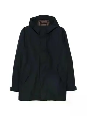 ON THE BUND Hooded Zip-up Layered Parka