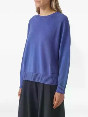 Max Mara Raglan-sleeve Ribbed-trim Sweater