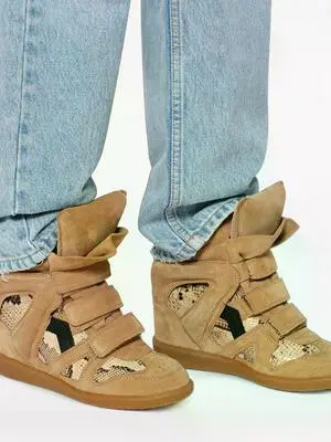 Isabel Marant Étoile Bekett Ring Python-leather Wedge Sneakers