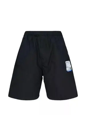 Mihara Yasuhiro Logo-patch Cotton Shorts - Black