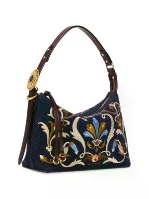 Etro Small Embroidered Canvas Rosette Bag