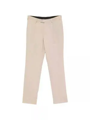Brioni Pressed-crease Tailored Trousers - Neutrals