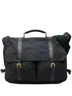 LOUIS VUITTON 2002 Monogram Mini Lin Denise Satchel - Blue