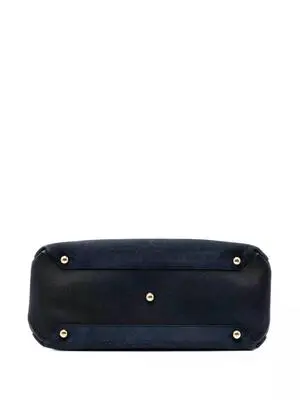 Burberry 2018-2023 Medium Suede And Calfskin Banner Satchel