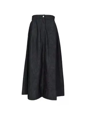 Emporio Armani High-waisted Flared Maxi Skirt - Blue