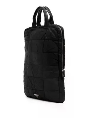 Prada 2013-2026 Tessuto Bomber Vertical Laptop Bag Business Bag