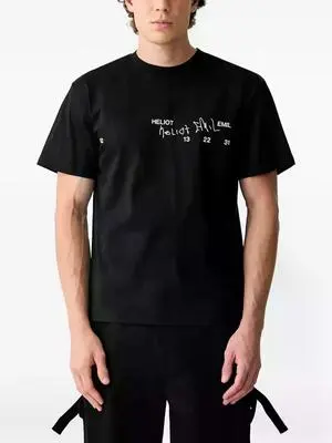 HELIOT EMIL Fulgens Logo-print Short-sleeve T-shirt - Black