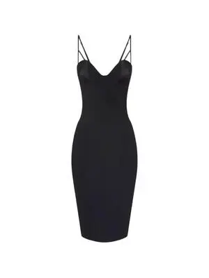 Elisabetta Franchi Sweetheart-neck Midi Dress - Black