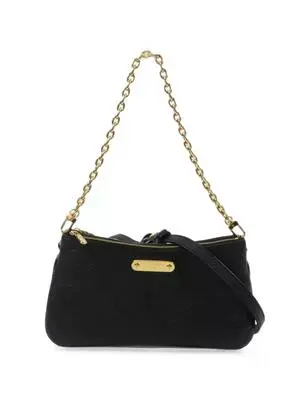 LOUIS VUITTON Liv Pochette Monogram Empreinte Shoulder Bag - Black