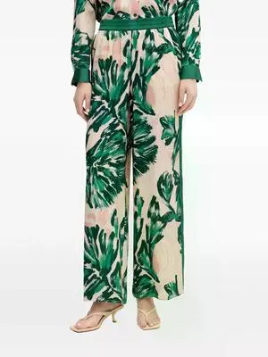 MARC AUREL Floral-print Trousers - Neutrals