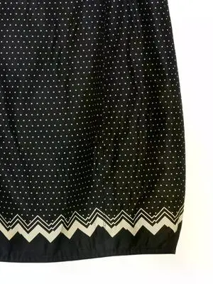 Versace 1990s Polka-dot Zigzag-print Mini Skirt