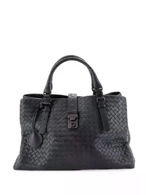 Bottega Veneta Roma Bag Intrecciato Nappa Medium Tote Bag - Grey