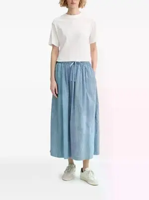 Marc O'polo Vertical-stripe Drawstring Skirt - Blue