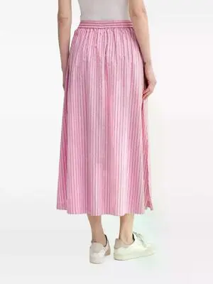 Marc O'polo Vertical-stripe Drawstring Midi Skirt