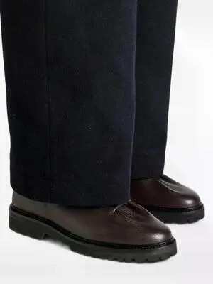 JACQUES SOLOVIERE Edouard Lug Grained-leather Derby Shoes