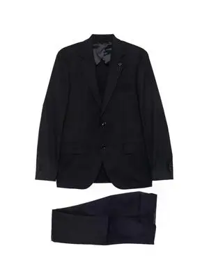 LARDINI Notched-lapel Single-breasted Suit - Blue