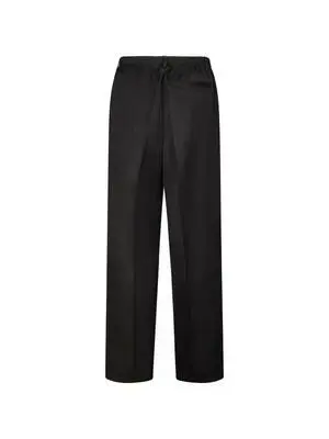 CELLAR DOOR Pleated Elasticated-waistband Trousers - Black
