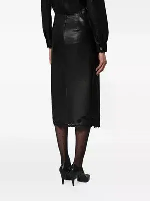 Isabel Marant Étoile Fulsa Cut-out Leather Midi Skirt