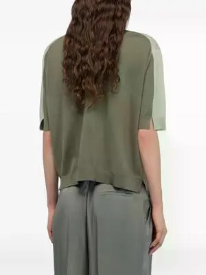 SEMICOUTURE V-neck Short-sleeved Sweater