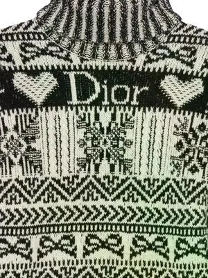 Dior 2010s Fair Isle Roll-neck Sweater
