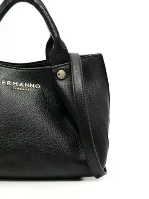 ERMANNO FIRENZE Logo-lettering Grained Leather Tote Bag