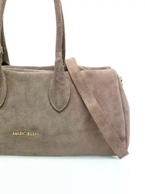 MARC ELLIS Suede Logo-lettering Tote Bag