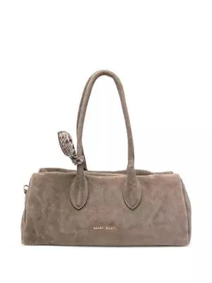 MARC ELLIS Suede Logo-lettering Tote Bag