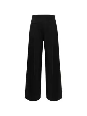 LANEUS Pleated-palazzo Trousers