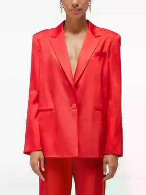 BLUGIRL Satin-finish Single-breasted Blazer - Red