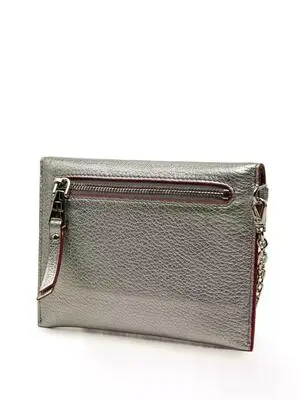Miu Miu 2000-2010 Metallic Goatskin Madras Forever Heart Envelope Chain Wallet Small Wallets
