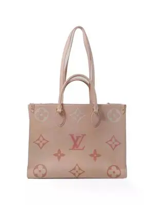 LOUIS VUITTON Mm On The Go Monogram Empreinte Tote Bag - Pink