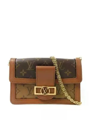 LOUIS VUITTON Dauphine Monogram Reverse Shoulder Bag - Brown