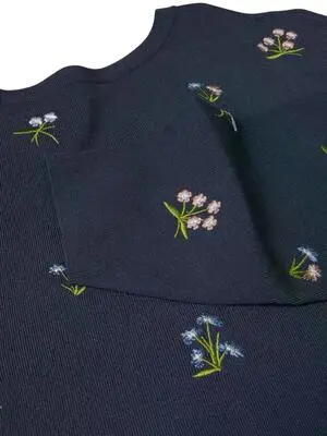 BLUGIRL Floral-embroidered V-neck Sweater